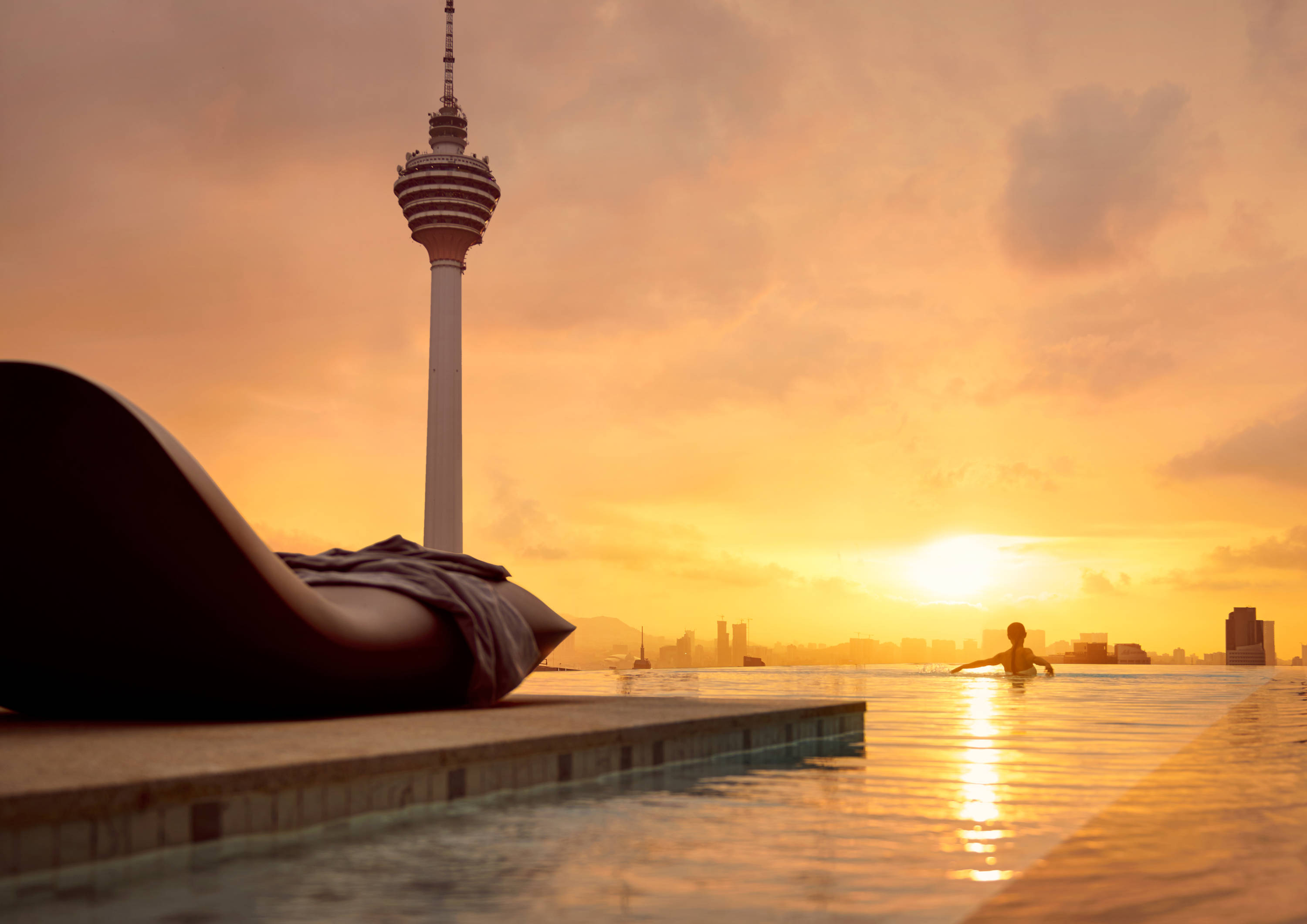 Infinity Pool with City Views | Hotel Swimming Pool | EQ Kuala Lumpur